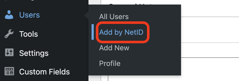 Adding Users to Your Website – CALS WordPress Hosting